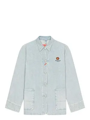 Kenzo X Nigo Boke Flower Crest Denim Workwear Jacket - Sky Blue