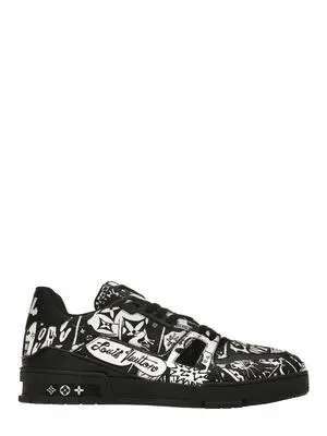 LOUIS VUITTON Trainer Comic Motifs Sneakers - Black/white