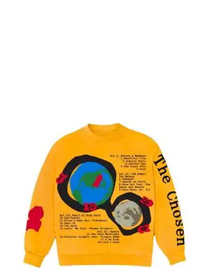KID CUDI Cpfm For Motm Iii Beautiful Trip Crewneck Sweatshirt - Yellow