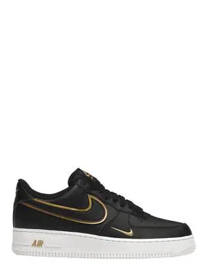 Nike Force 1 Low '07 Metalic Gold Sneakers - Black/metallic Gold/white