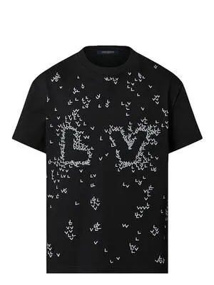 LOUIS VUITTON Spread Embroidery T-shirt - Black