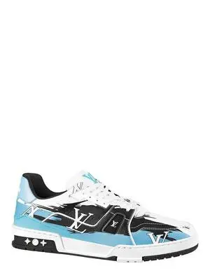 LOUIS VUITTON Trainer #54 Graphic Print Sneakers - White/black/blue
