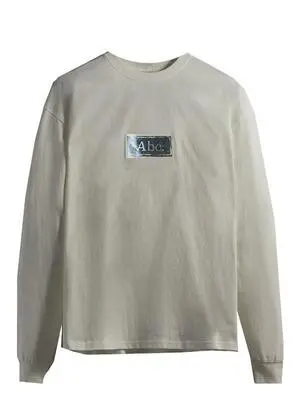 Kith Advisory Board Crystals Holographic Classic Logo Long Sleeve Tee Shirt Selenite White