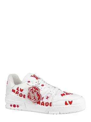 LOUIS VUITTON Trainer X Nigo Madein Sneakers - White/red