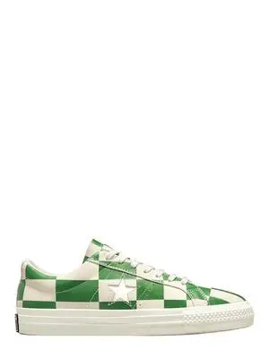CONVERSE One Star Ox Blocked Warped Board Sneakers - White/medium Green
