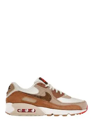 Nike Air Max 90 Se Snakeskin Swoosh Sneakers - Pale Ivory/picante Red/summit White
