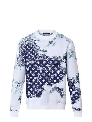 LOUIS VUITTON Monogram Bandana Crewneck Sweatshirt - Indigo/white