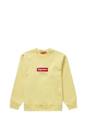 Supreme Supreme Box Logo Crewneck Sweatshirt FW22 Pale Yellow