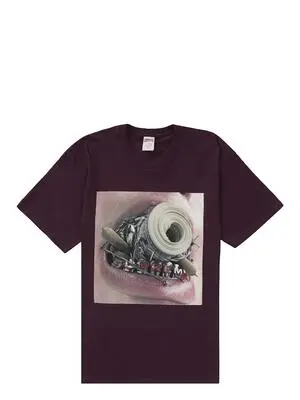 Supreme Braces Tee Shirt Eggplant