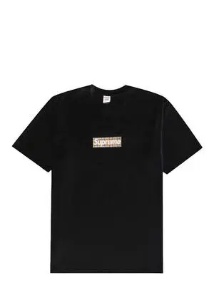 Supreme Burberry Box Logo Tee Shirt - Black