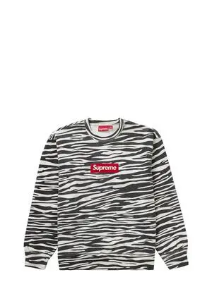 Supreme Box Logo Crewneck Sweatshirt Zebra