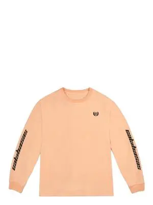 Adidas Yeezy Calabasas Long Sleeves Tee Shirt - Neon Orange