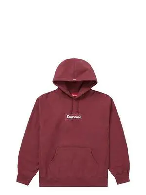Supreme Box Logo Hooded Sweatshirt - Plum