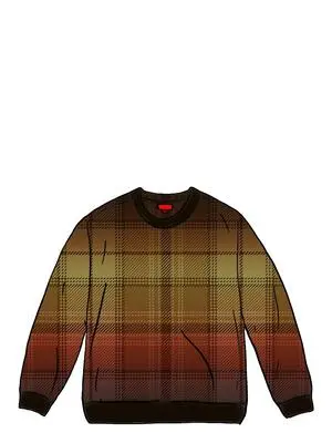 Supreme Brushed Plaid Sweater - Black