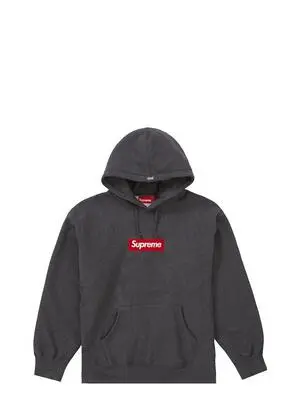 Supreme Box Logo Hooded Sweatshirt - Charcoal