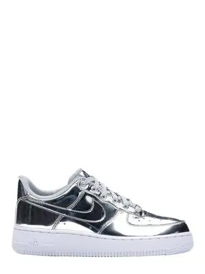 Nike Air Force 1 Low Metallic Chrome Sneakers - Chrome/white/metallic Silver