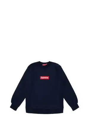 Supreme Box Logo Crewneck Sweatshirt - Navy Blue