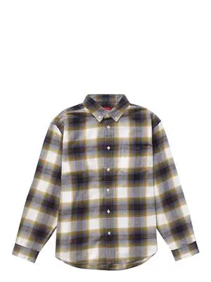 Supreme Brushed Plaid Flannel Shirt - Natural