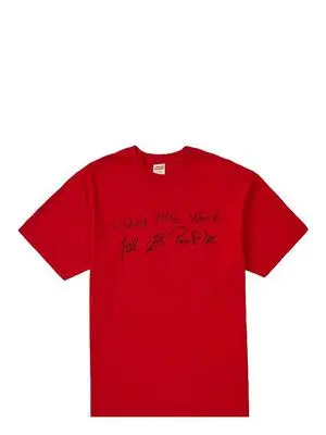 Supreme Buju Banton Wake The World Tee Shirt - Red