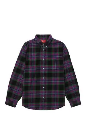Supreme Brushed Plaid Flannel Shirt - Black