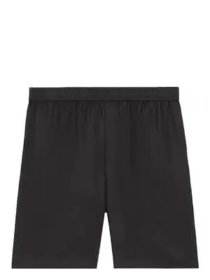 Supreme Burberry Logo Print Silk Twill Shorts - Black