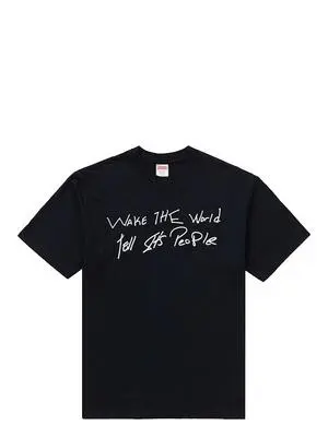 Supreme Buju Banton Wake The World Tee Shirt - Black