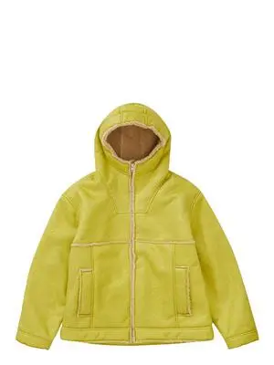 Supreme Faux Shearling Hooded Jacket - Citrus