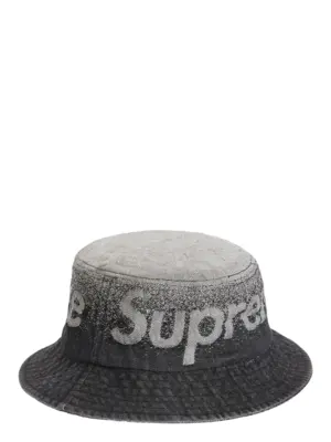 Supreme Fade Jacquard Denim Crusher Hat - Black