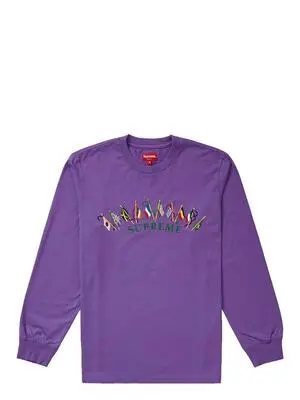 Supreme Flags Long Sleeve Top - Violet