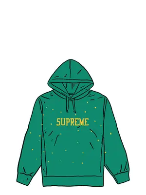 Supreme Eyelet Hooded Sweatshirt - Light Pine