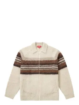 SUPREME Brushed Wool Zip-Up Sweater