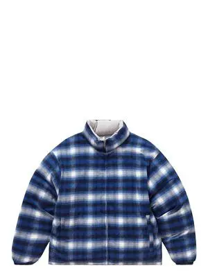 Supreme Flannel Reversible Puffer Jacket - Grey