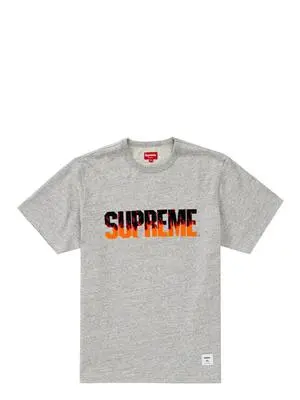 Supreme Flames Short Sleeve Top - Heather Grey