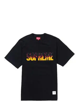 Supreme Flames Short Sleeve Top Black