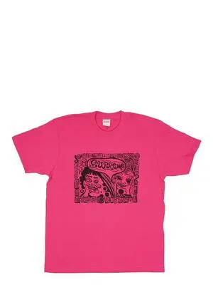 Supreme Faces Tee Shirt Dark Pink