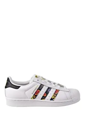 Adidas Superstar Floral Striped Sneakers - Footwear White/gold Metallic