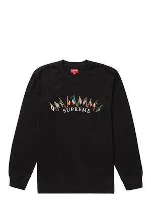 Supreme Flags Long-sleeve Top - Black