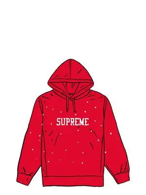 Supreme Eyelet Hooded Sweatshirt - Red