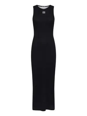 Loewe Anagram Tank Midi Dress - Black