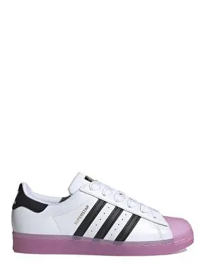 Adidas Superstar Lace Up Sneakers - Cloud White/core Black/shock Purple