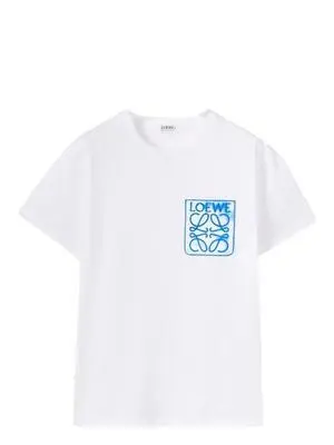 Loewe Anagram Fake Pocket T-shirt - White/blue