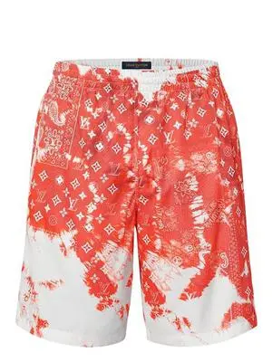 LOUIS VUITTON Bandana Board Swim Shorts - Orange/white