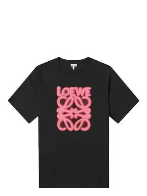 Loewe Neon T-shirt - Black/fluo Pink