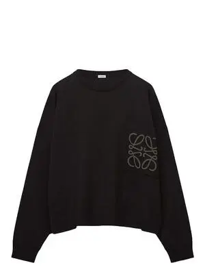 Loewe Anagram Pocket Sweater - Black