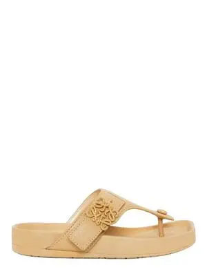 Loewe Ease Toe Post Goatskin Sandals - Medium Concealer