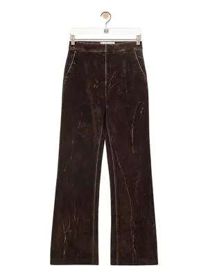 Loewe Bootleg Jeans In Denim - Coffee Bean