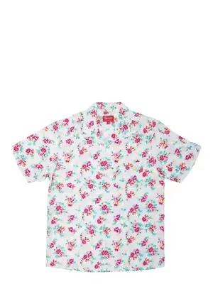 Supreme Floral Rayon Short Sleeve Shirt - White