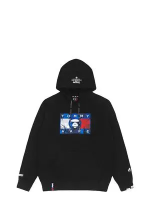 A BATHING APE X Tommy Logo Hoodie - Black