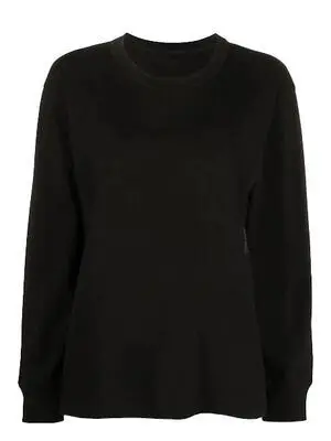 Alexander Wang Essential Puff Logo Long Sleeve Tee - Black