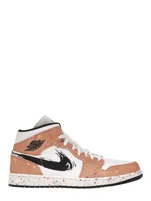JORDAN Air 1 Mid Se Brushstroke - Sail/black/cider
